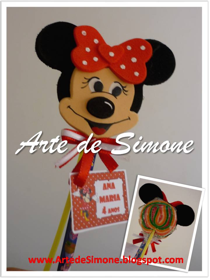 ARTE de SIMONE: Minnie Ponteira em EVA com Pirulito