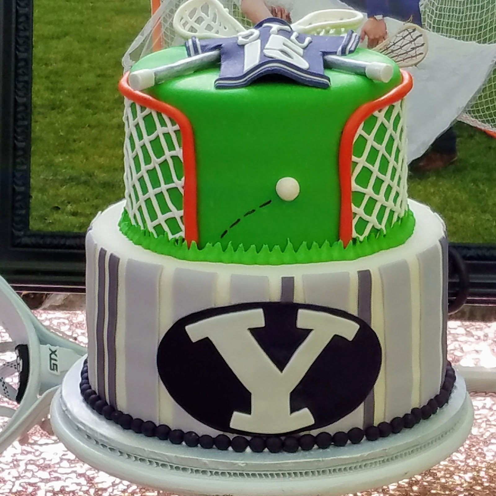 The Wedding Cake Project: BYU Lacrosse groom's cake