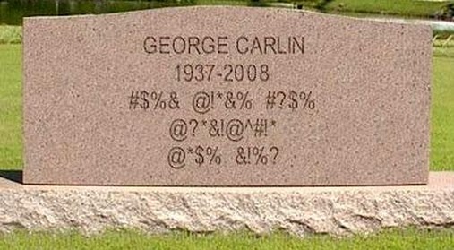 Today with J P Ronan: George Carlin's Tombstone