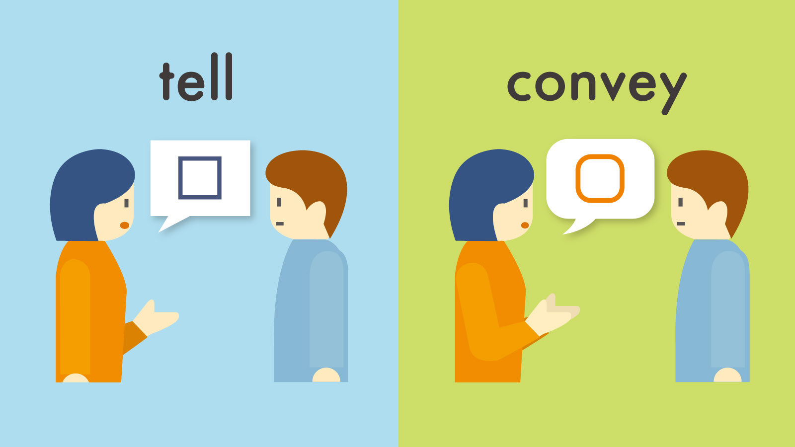 tell と convey の違いとは？