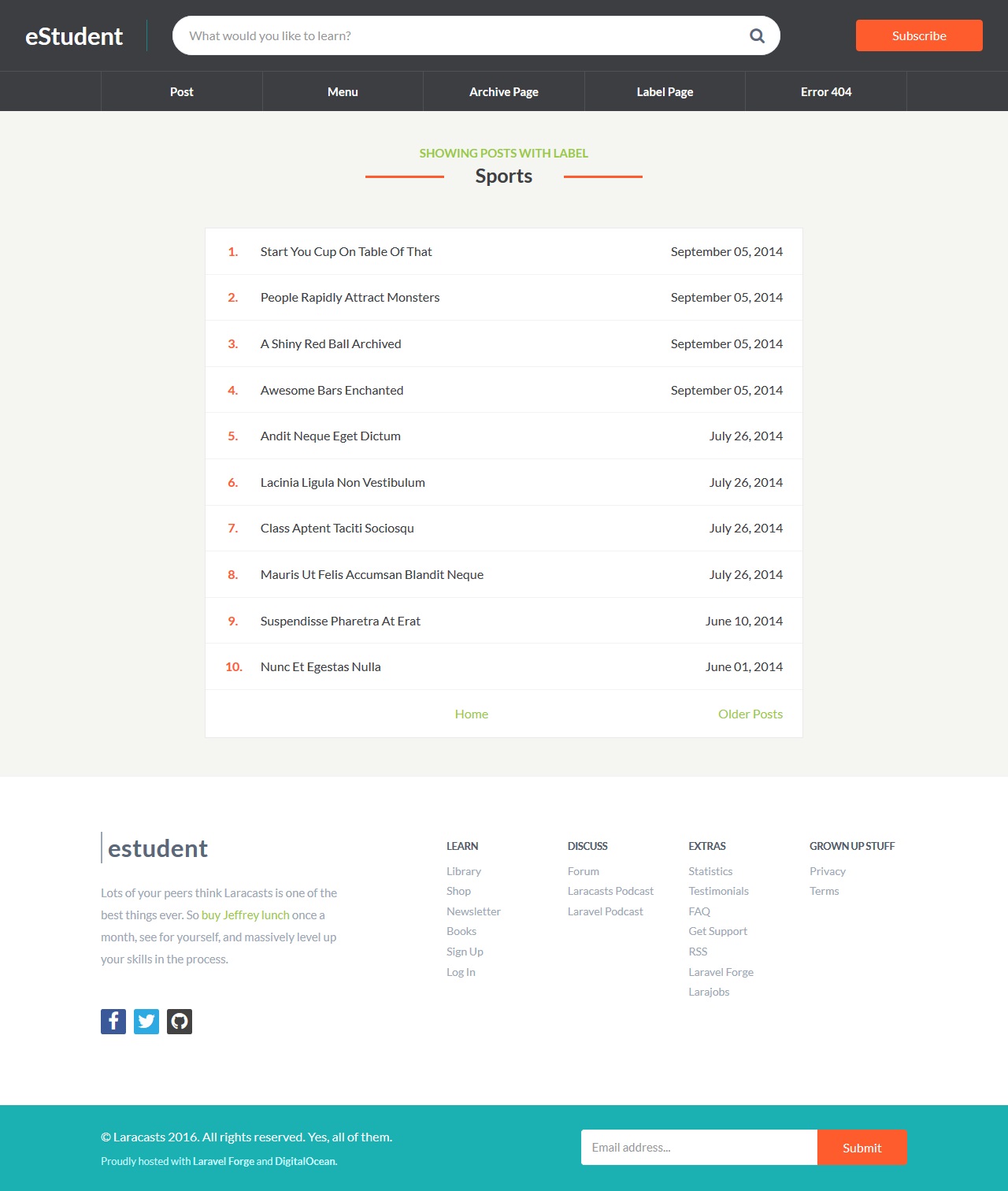 eStudent Responsive Blogger Template - AMP STARZ