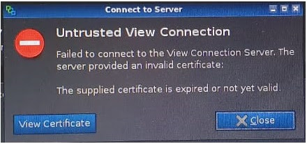 Tech Kiranangal: Untrusted view connection error , unable to login to ...