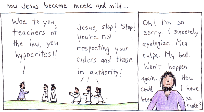 with arms wide open: jesus meek and mild