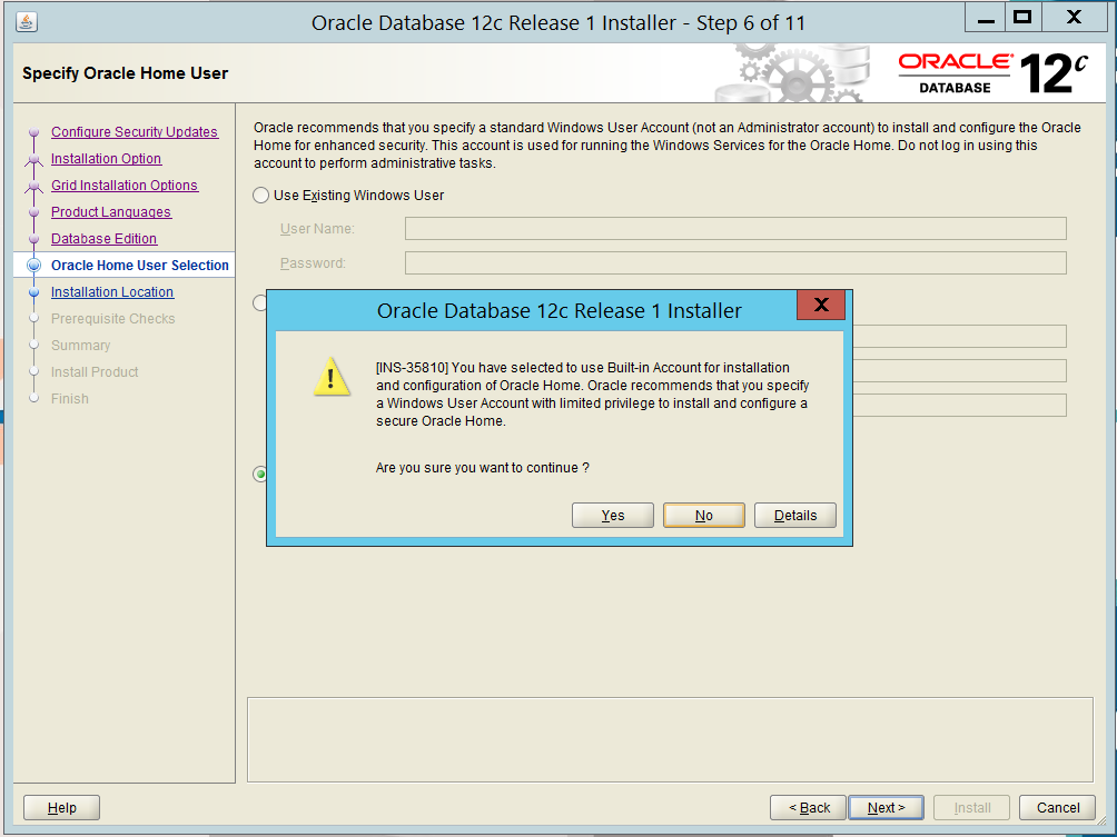 Cài đặt Oracle Database Release 12.1.0.2.0
