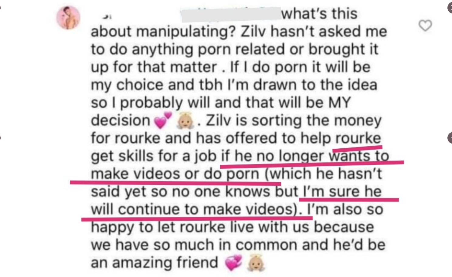 It's not about the break up