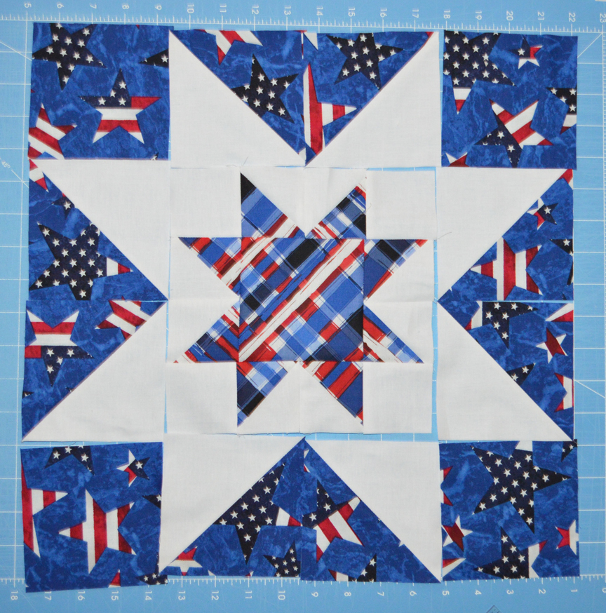 Inspired by Fabric: Summer of Sewing: Patriotic Star Quilt