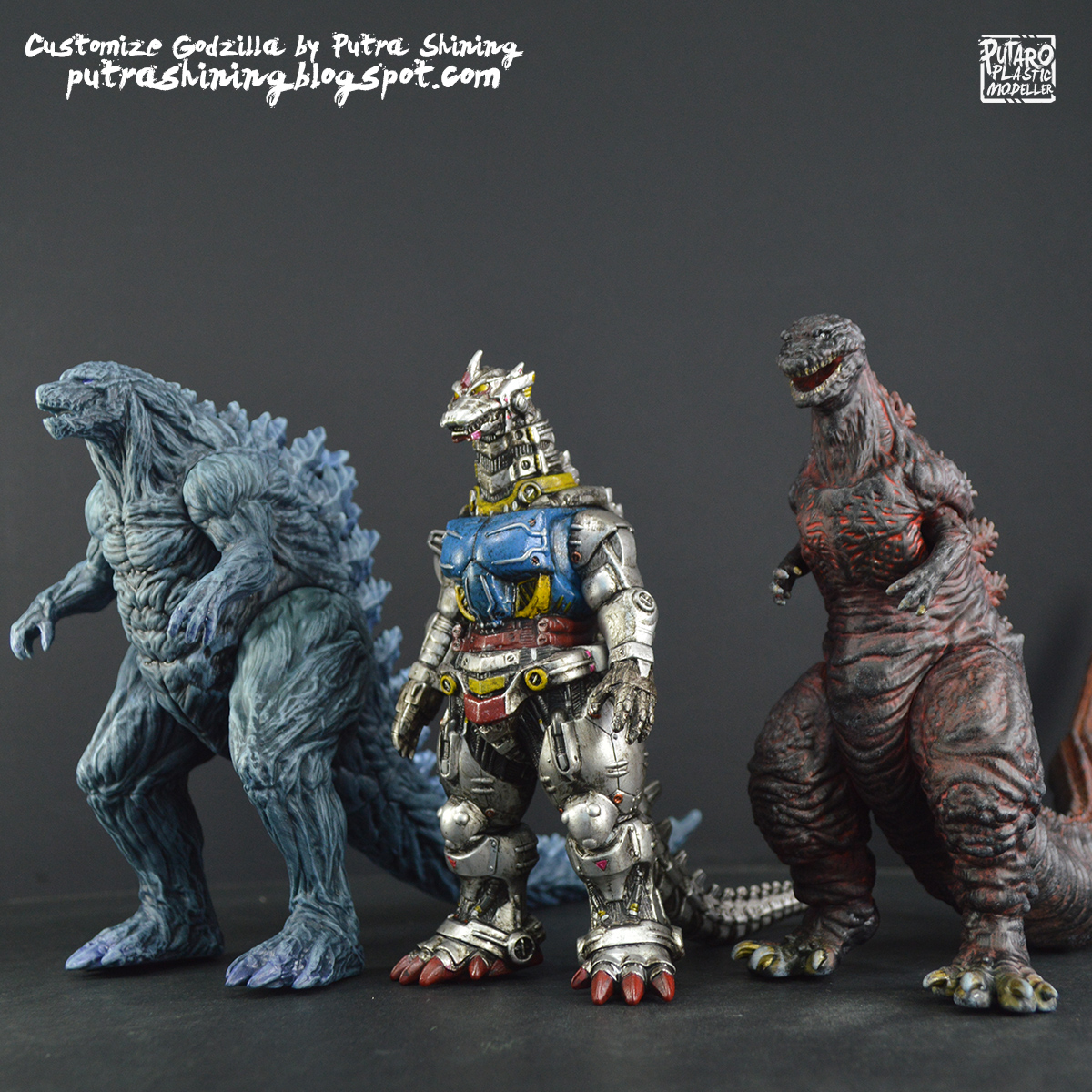Godzilla Vinyl Toy Customized Painted by Putra Shining