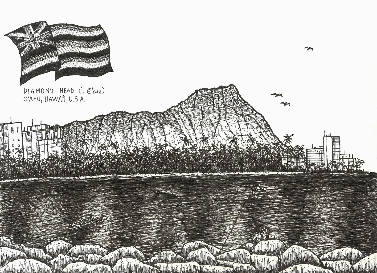 Urban Sketchers Washington DC: Diamond Head