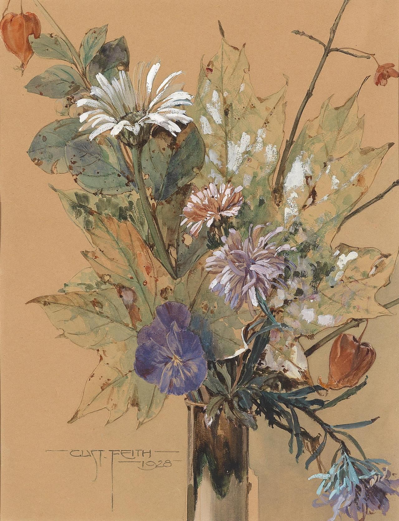 Gustav Feith (1875-1951) | Flowers painter | Tutt'Art@ | Pittura ...