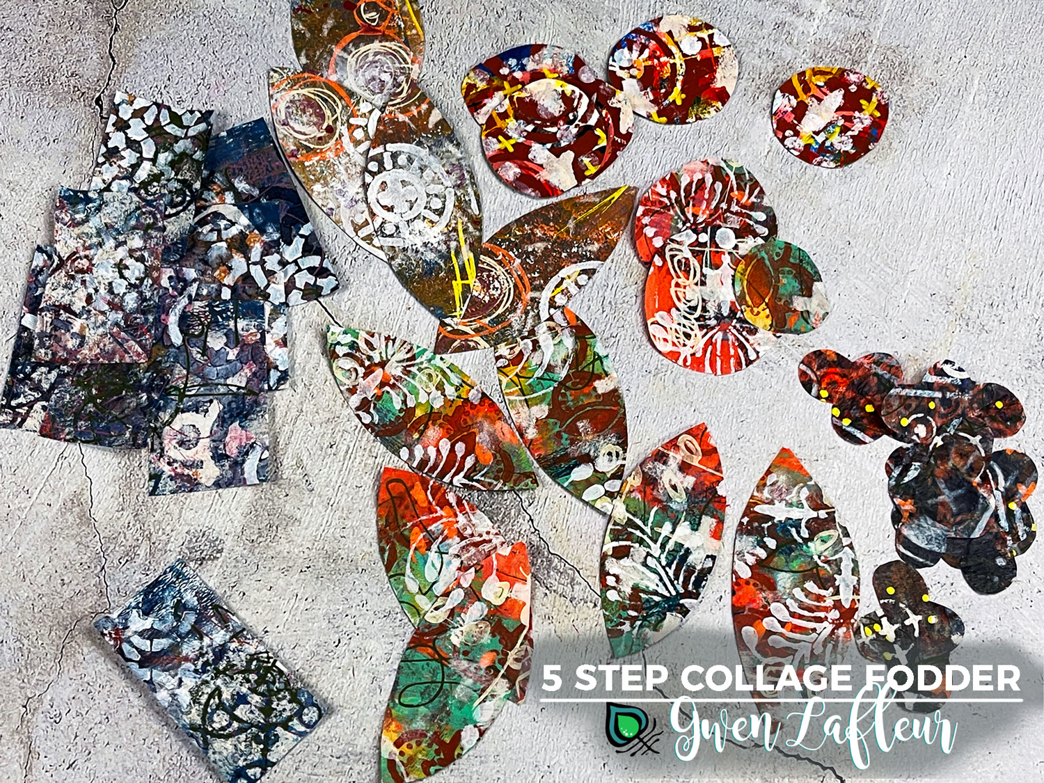 StencilGirl Talk: 5 Step Collage Fodder... With Stencils!