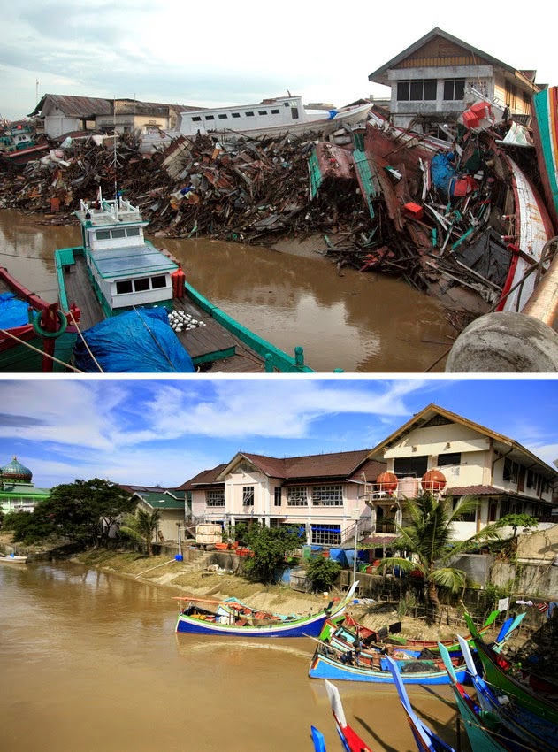 inilah [Foto] Kondisi Aceh 2004 dan 2014 Pasca Tsunami