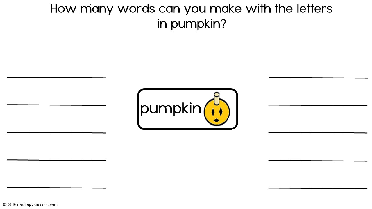 Reading2success: How many words can you make with the letters in ...