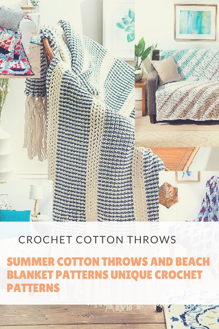 Summer Cotton Throws Crochet Patterns
