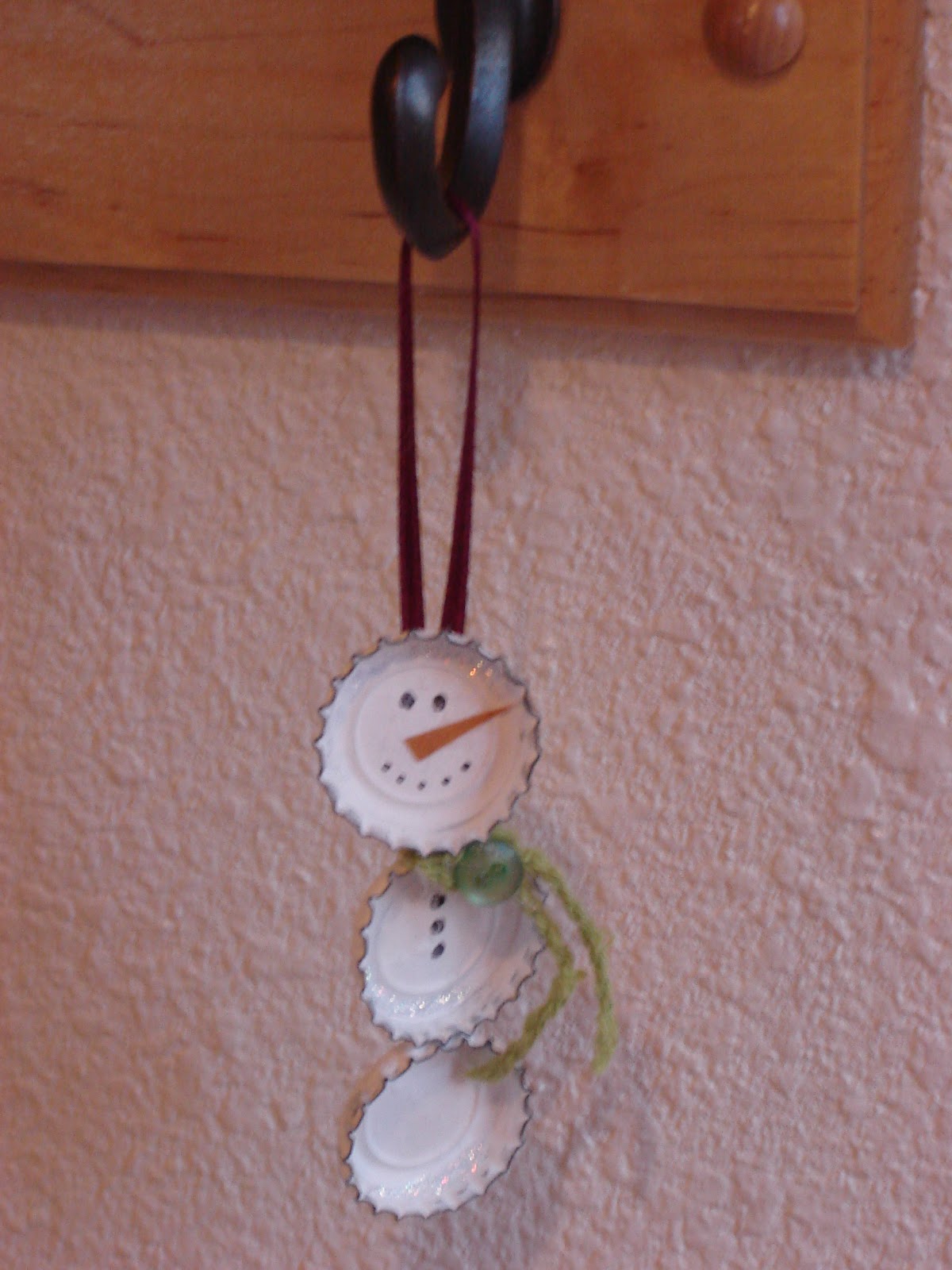 She Who Makes: Bottle Cap Snowman