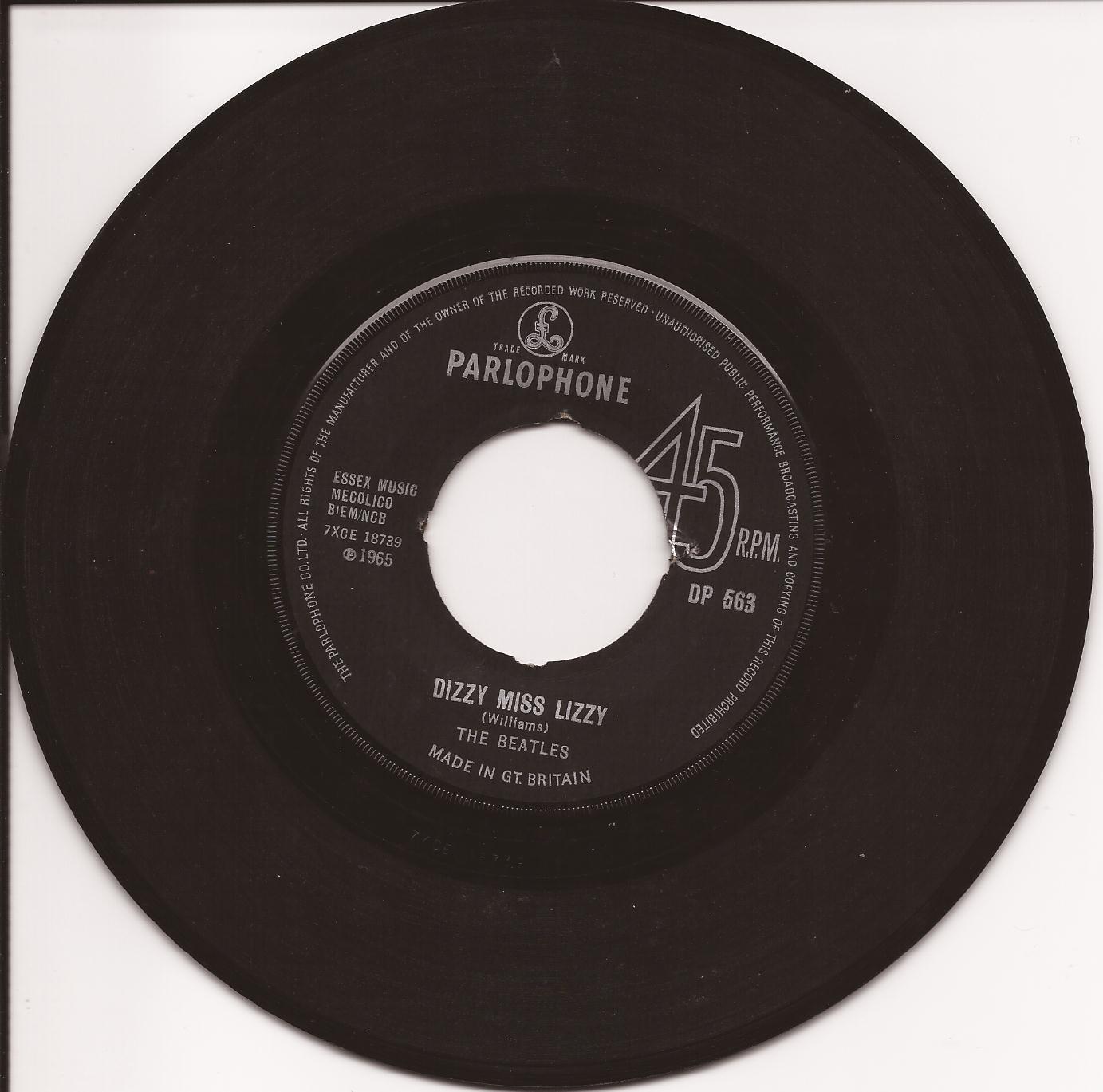 Beatles Forever!: The Beatles, Dizzy Miss Lizzy/Yesterday, 45 rpm ...