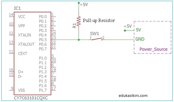Penjelasan Resistor Pull Up dan Resistor Pull down - EDUKASIKINI.COM