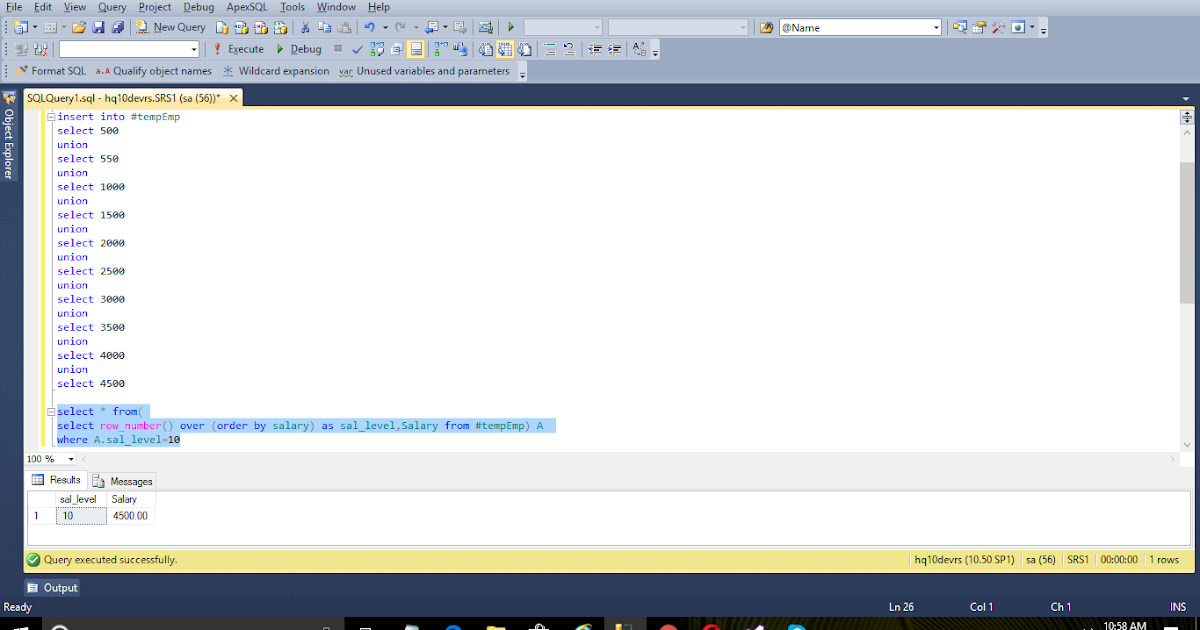 SubsDotNet Get 10th nth Max Salary Of Employee In SQL Server subsdotnet-get-10th-nth-max-salary-of-employee-in-sql-server