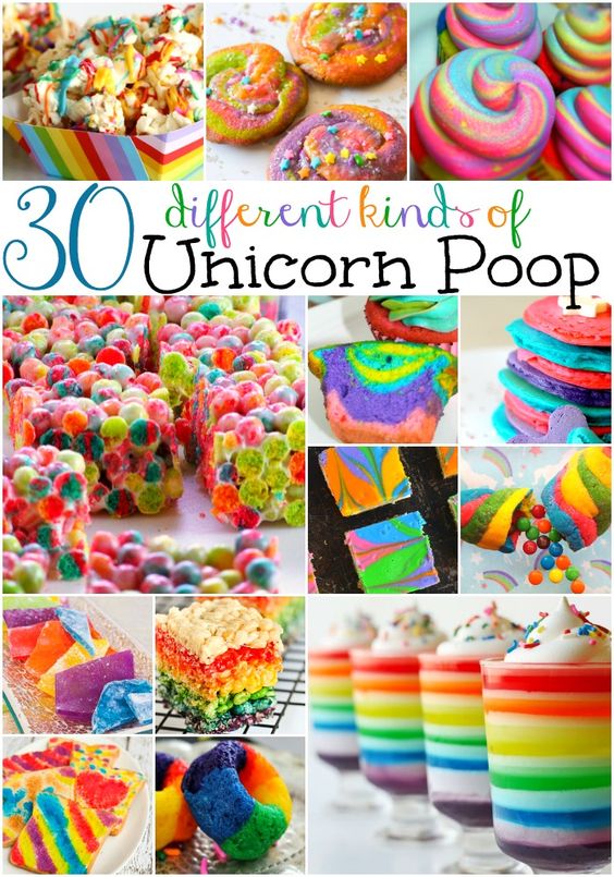 30 WAYS TO MAKE UNICORN POOP - DELICIOUS RECIPES