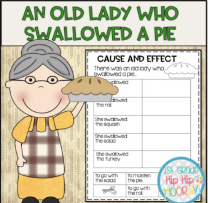 1st Grade Hip Hip Hooray!: There was an old lady who swallowed a pie!