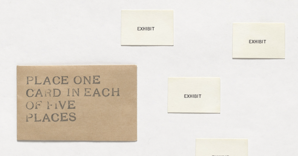 Artists' Books and Multiples: George Brecht | Five Places (from Fluxus 1)