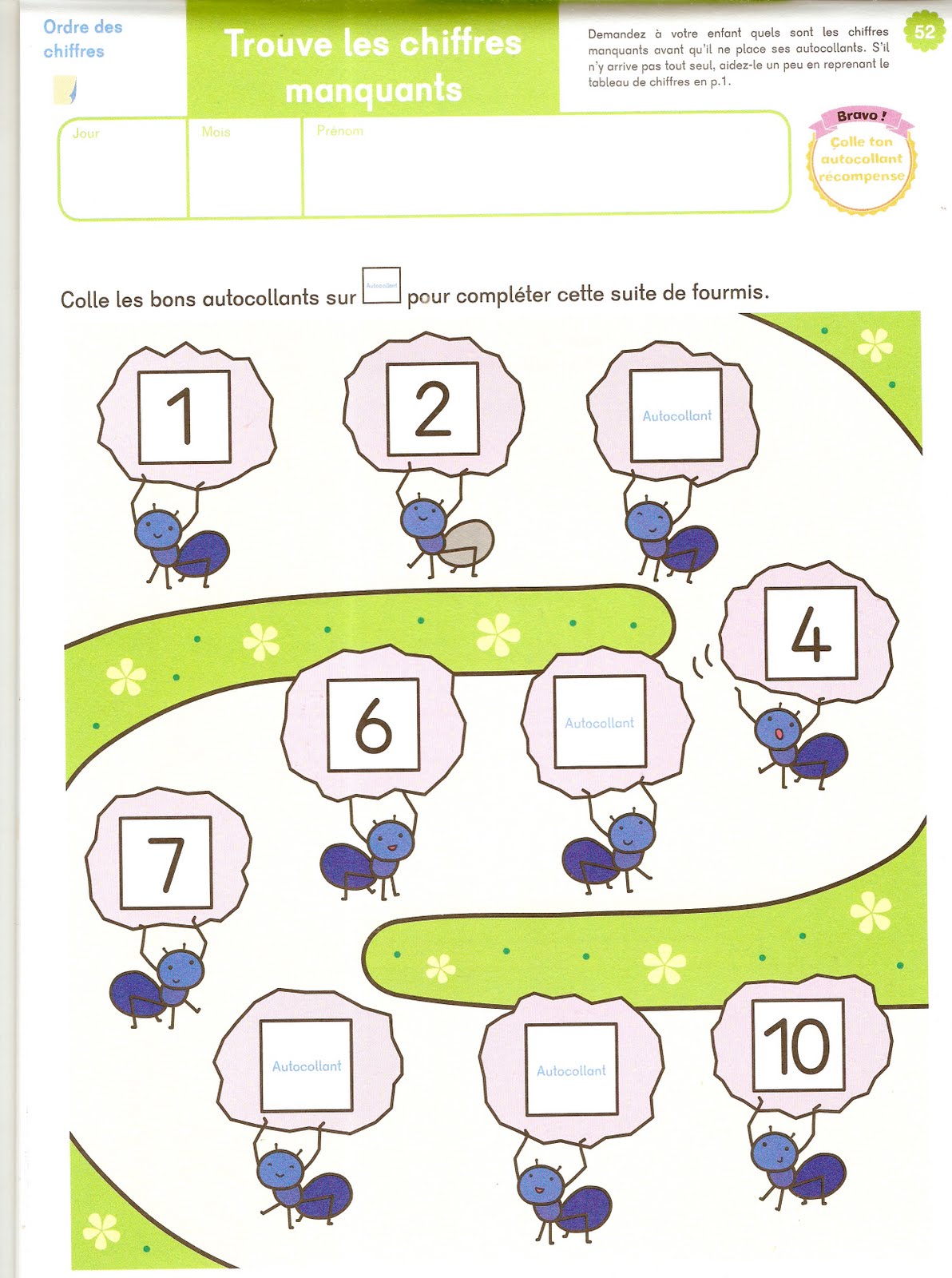 Livret je compte de 1 à 10 | On fait l'école à la maison