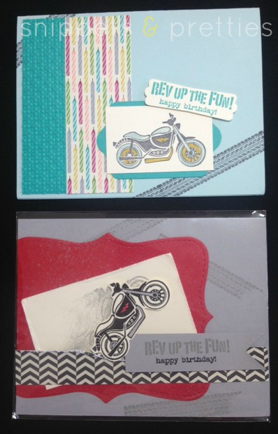 Snippets and Pretties: Rev up the fun! motorcycle cards