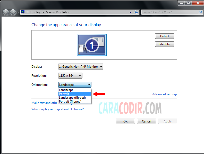 Cara memutar tampilan layar windows 7 - TUTORIAL KOMPUTER DAN INTERNET