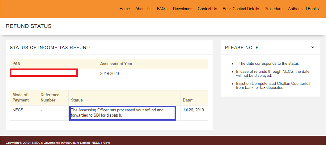 Check Income Tax Refund Status Online
