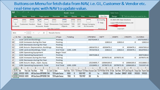 Microsoft Dynamics Navision Excel Report Tool