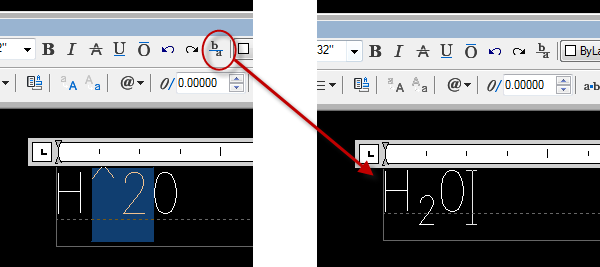 The Lazy Drafter: Super Script and Sub Script with Mtext