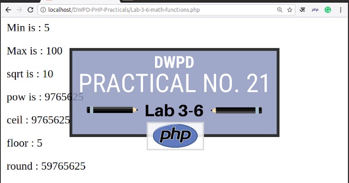 DWPD:3.6: Write PHP script to demonstrate math functions.