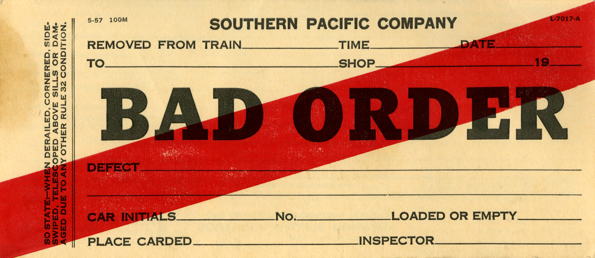 modeling the SP: A new bad-order card