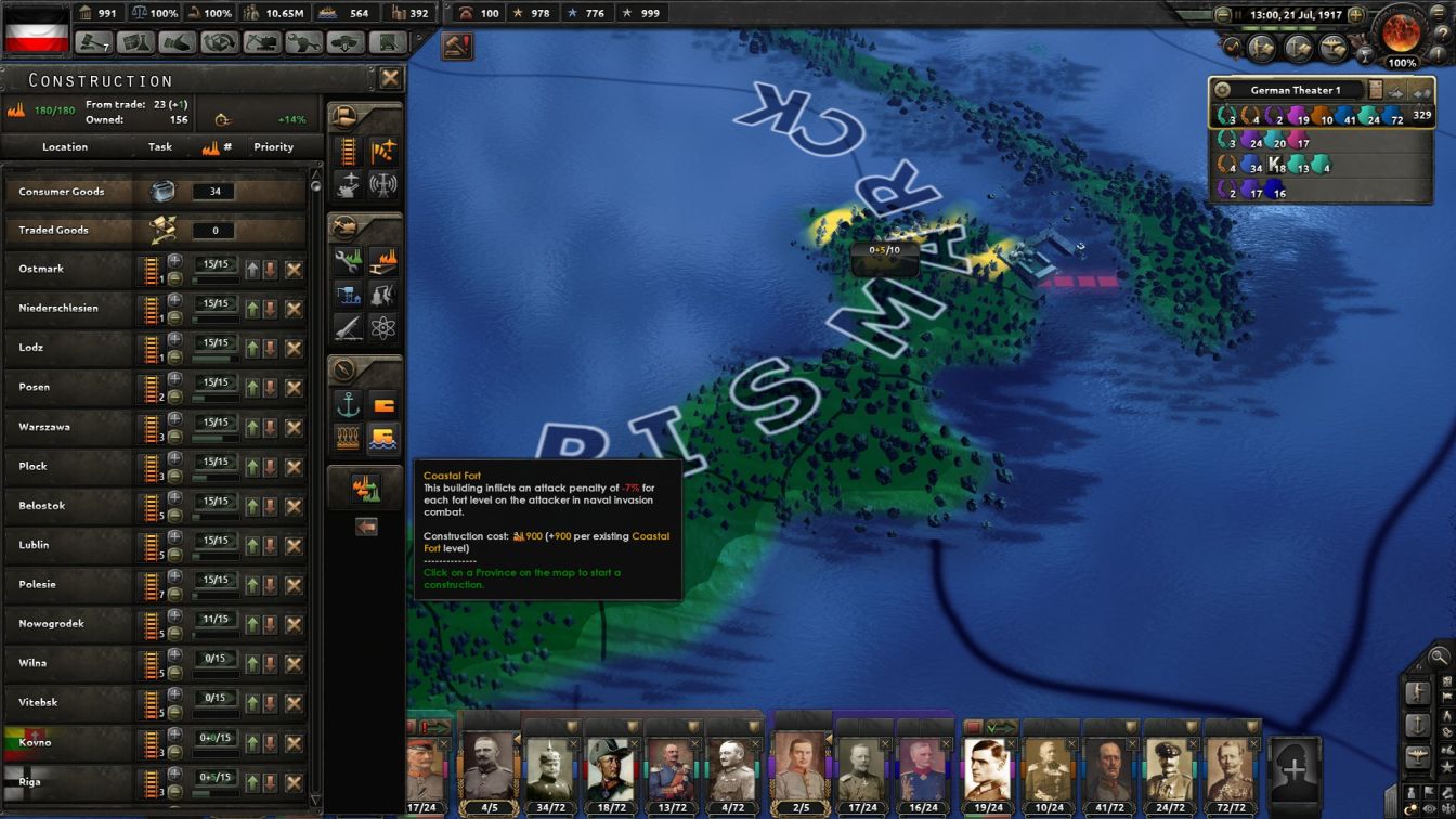 Prussia - HOI4 - Standing Down and Construction