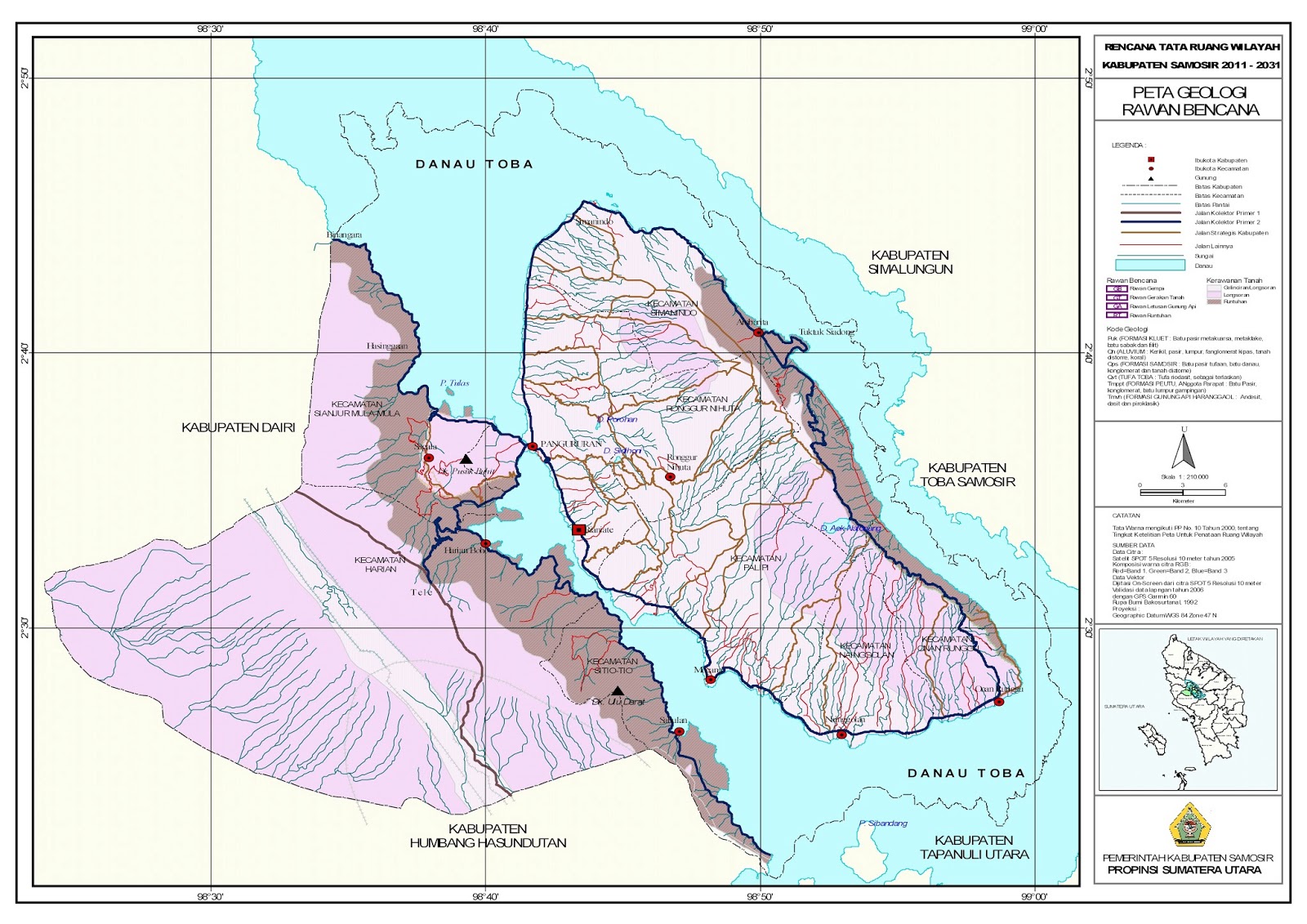 HELMUT SIMAMORA INFO: PETA GEOLOGI RAWAN BENCANA DI WILAYAH KABUPATEN ...
