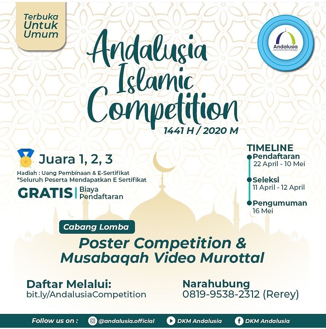 Andalusia Islamic Competition⠀ - PORTAL KOMPETISI DAN BEASISWA