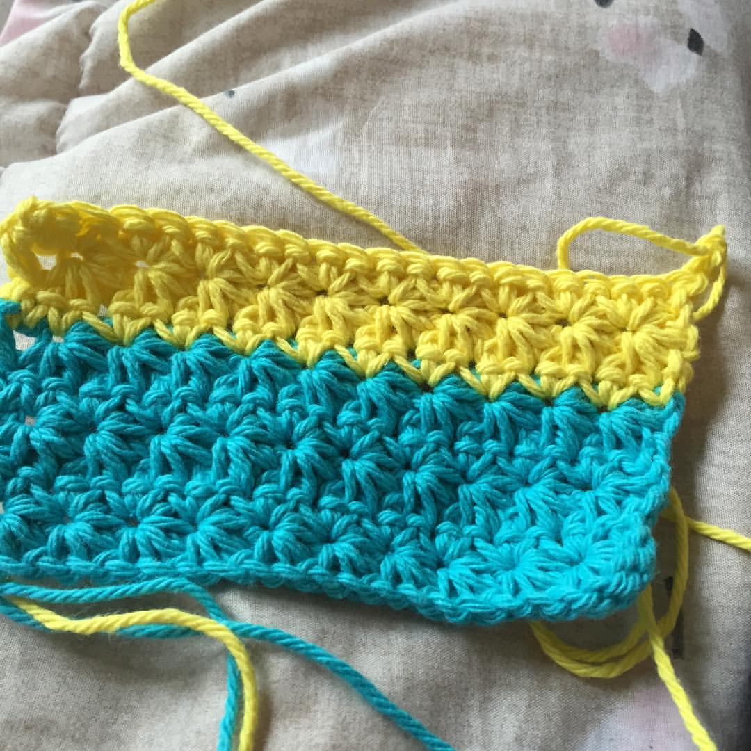 Sunny Sky Star Stitch Crochet Coaster