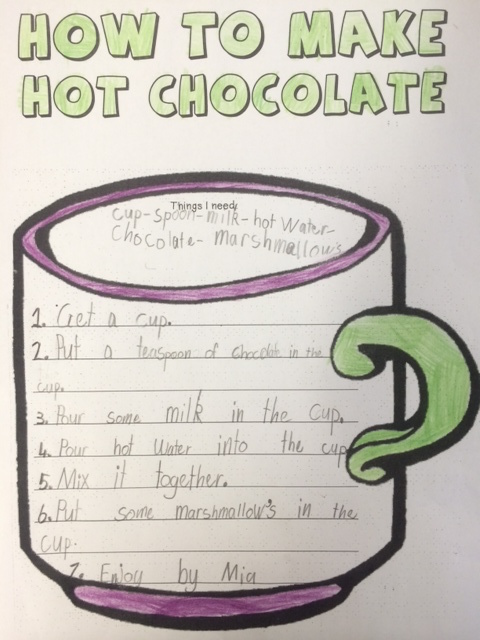 Room 9's Wonderful Writing: Hot Chocolate Instructions