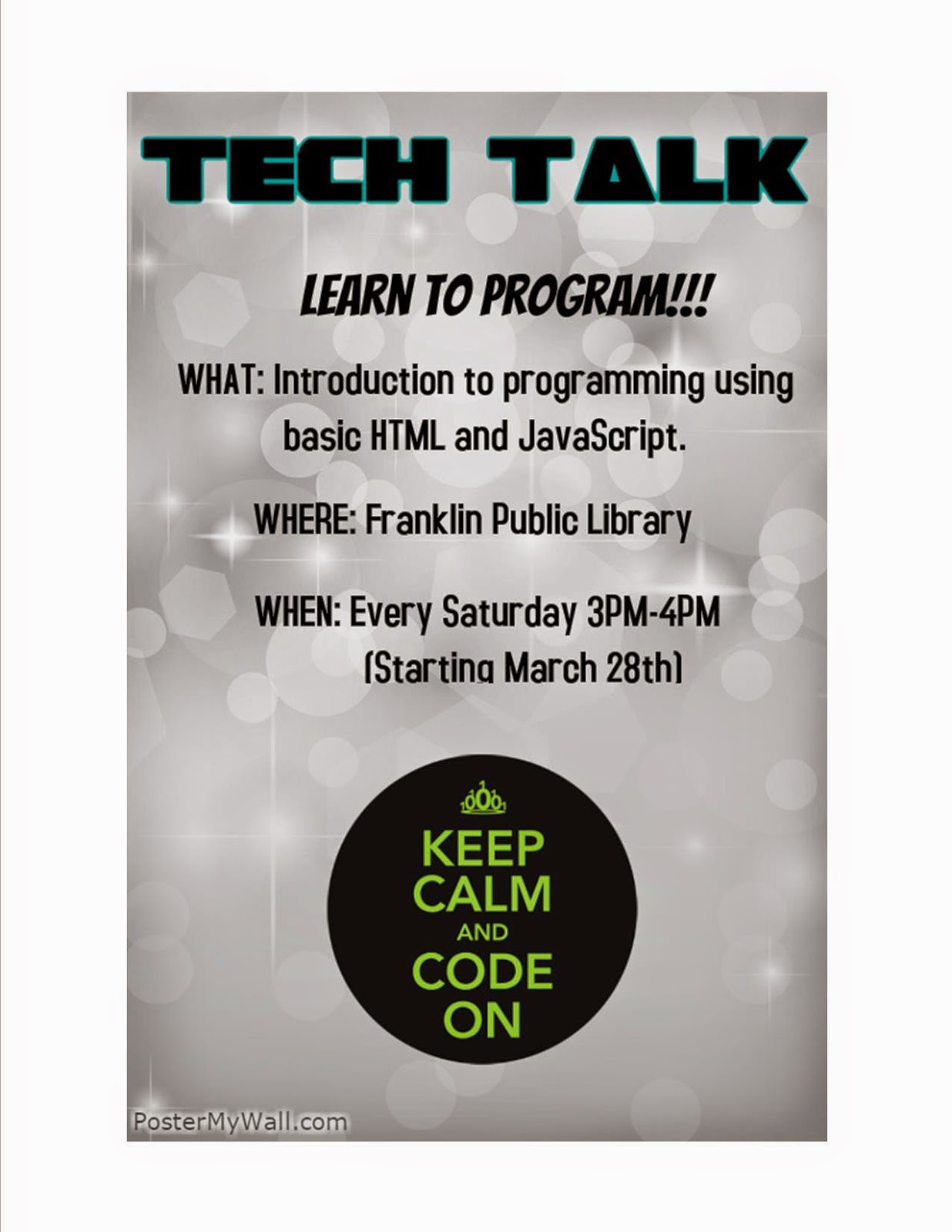 Franklin Matters: Franklin Library: Tech Talk - Learn to Program