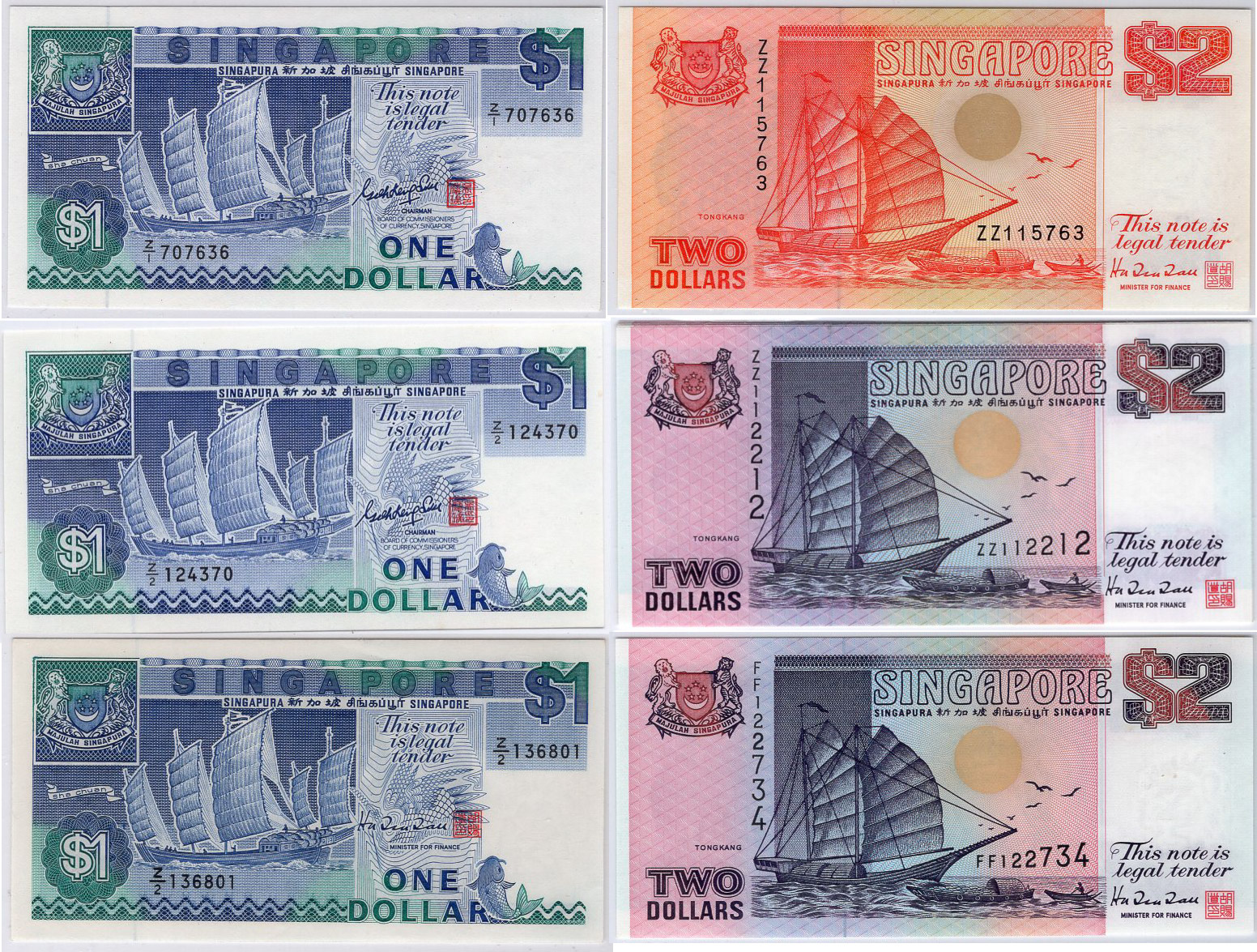 Singapore Banknotes Corner: Singapore Ship Series Replacement Banknotes