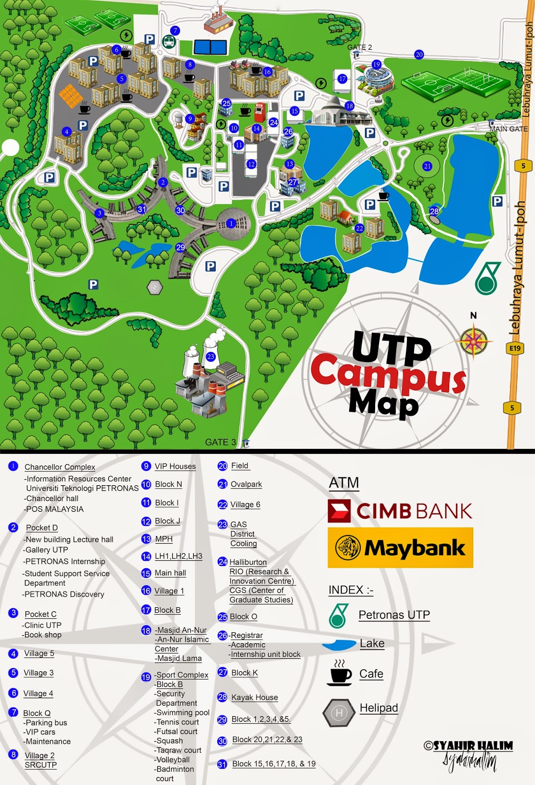 Asas Photoshop: UTP CAMPUS MAP (UNIVERSITI TEKNOLOGI PETRONAS