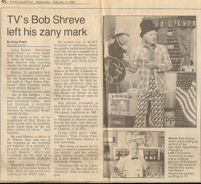 THE BOOKSTEVE CHANNEL: Bob Shreve Obits