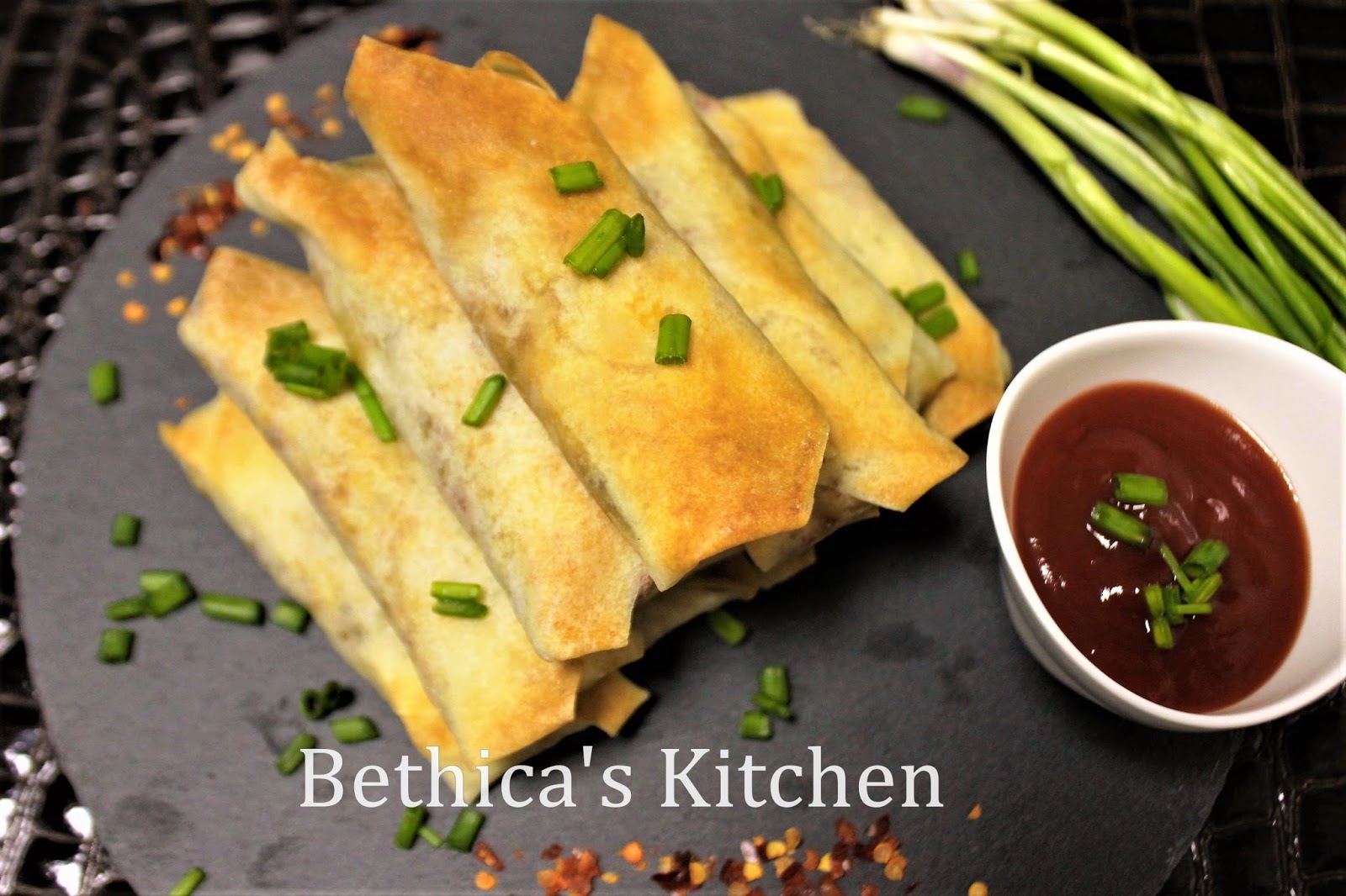 Bethica's Kitchen Flavours: Baked Veggie Spring Rolls with Indian ...