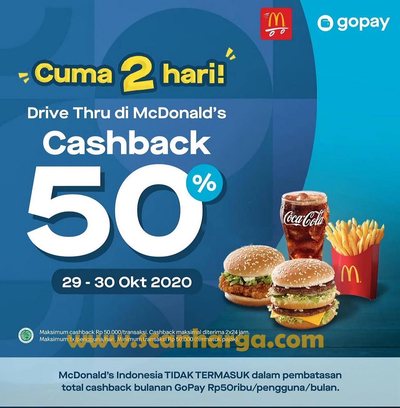 Promo McDonalds Drive Thru Cashback 50% khusus Pembayaran dengan GOPAY ...