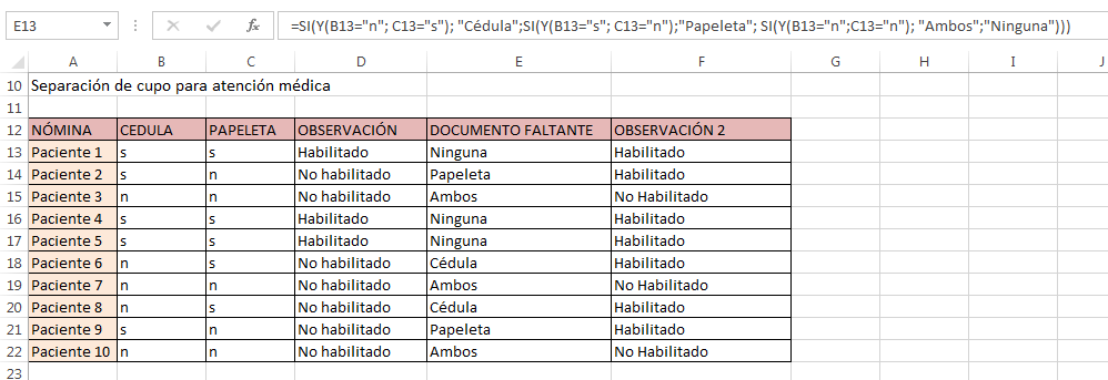 Portafolio de Informática: FUNCIÓN SI CONDICIONAL