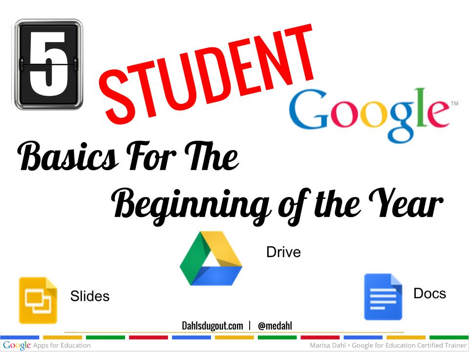 1. Show students how to access Drive.