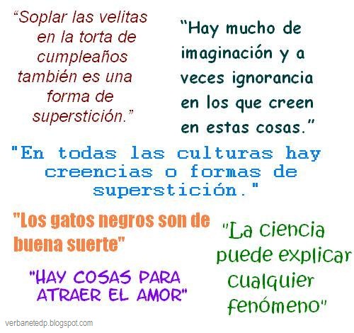 Verbanet - Español del Plata: Supersticiones - lectura, vocabulario y ...