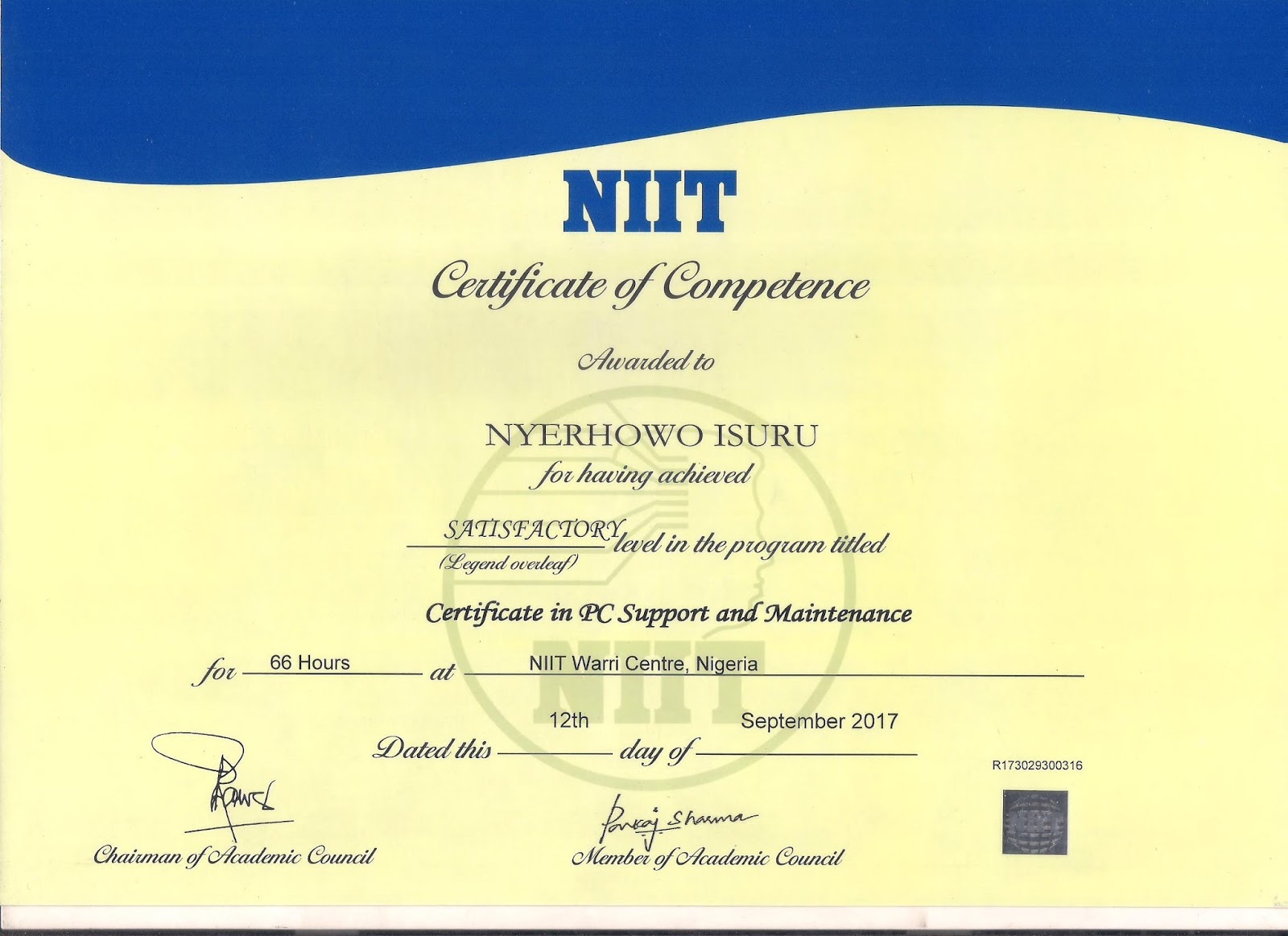 Who is Nyerhowo Isuru?