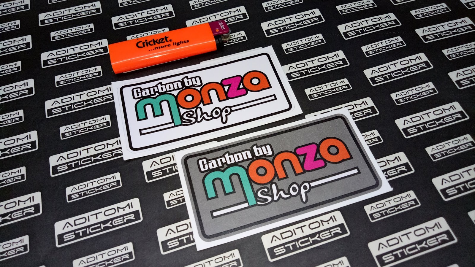 aditomi sticker collection: Carbon By Monza Shop sticker (print)