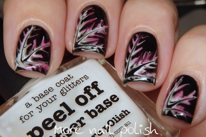 26 Great Nail Art Ideas - Black base ~ More Nail Polish