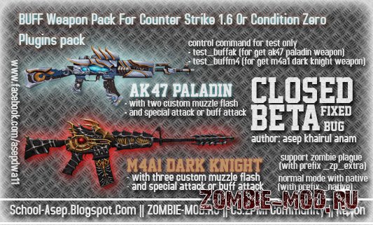 [CSO] ZP Extra Items: AK47 Paladin & M4A1 Dark Knight || Fixed Bug ...